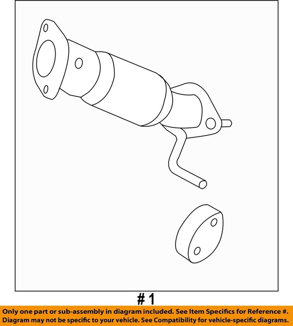 Hyundai Elantra 2011 - 2015 1.8 Front Muffler Genuine OEM 286103X300 ...
