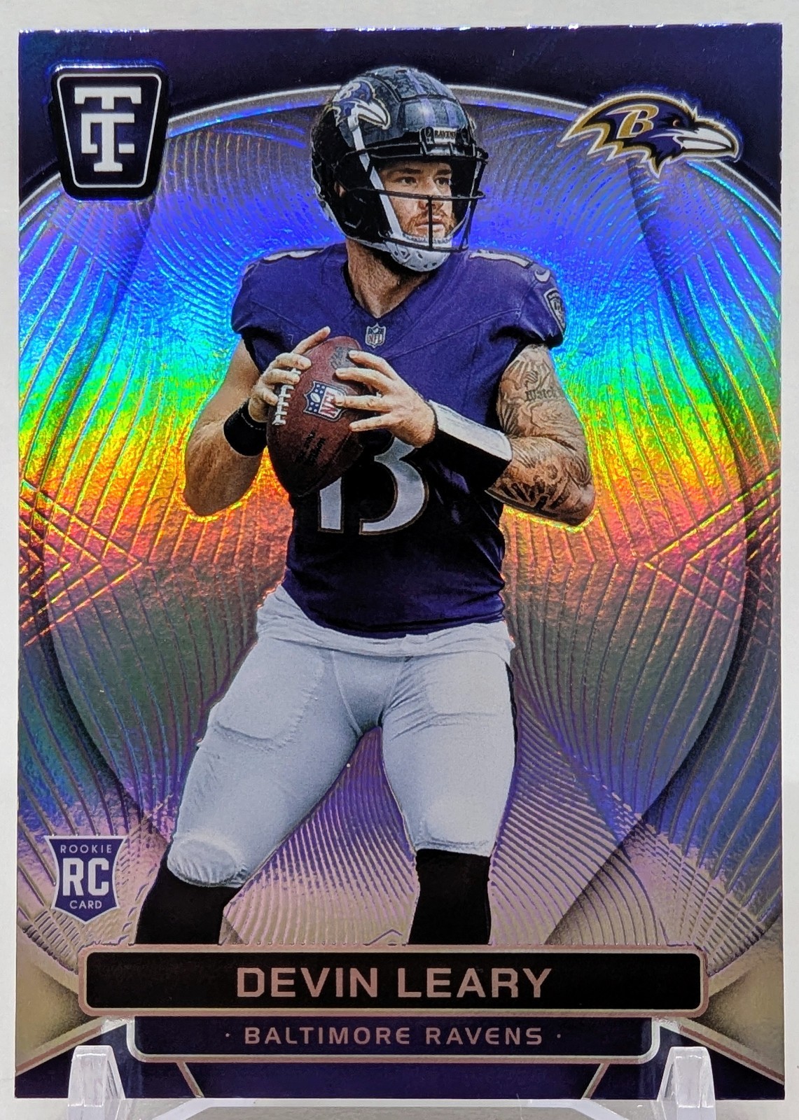 Devin Leary 2024 Totally Certified #120 Rookies - Mirror Platinum Black ...