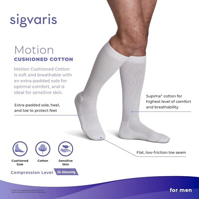 sold out --------Sigvaris Motion High Tech Compression Socks XL 20-30 ...