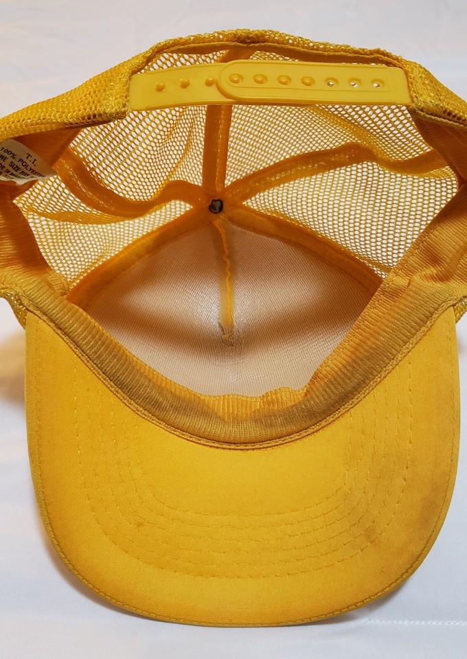Vintage VTG Horseracing Preakness Usher Ball Cap Hat Yellow Baltimore ...