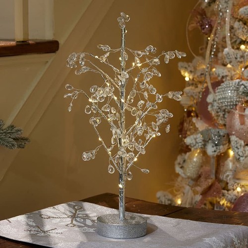 Cracker Barrel Exclusive Lighted Acrylic Silver Tree out of production ...