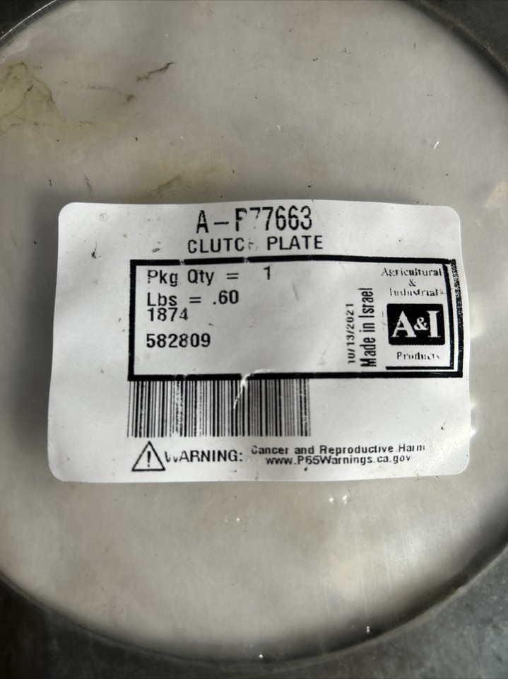 R77663 Separator Plate Fits John Deere 4555 4560 4650 4755 4760 4850 ...