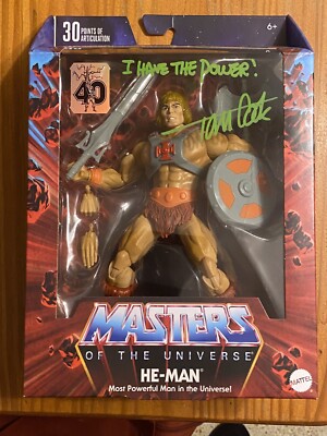 Tom Cook Signed Mattel Masters of the Universe 40th Anniversary He Man ...