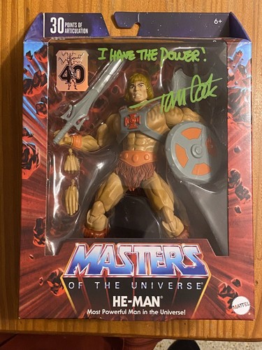 Tom Cook Signed Mattel Masters of the Universe 40th Anniversary He Man ...