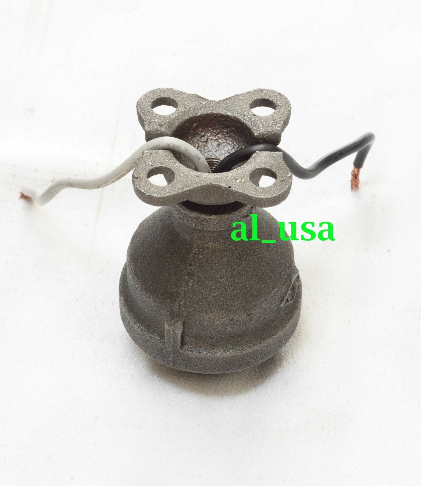 Steampunk Industrial Lamp holder SURFACE MOUNT. Black Iron Pipe Lamp ...