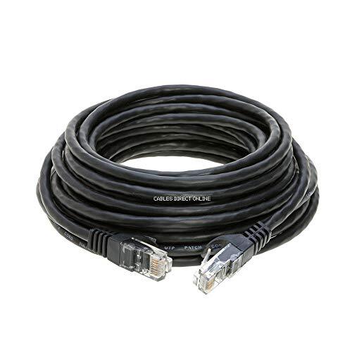 Black 50ft Cat6 Ethernet Network Cable Rj45 Internet Modem Patch Cord ...