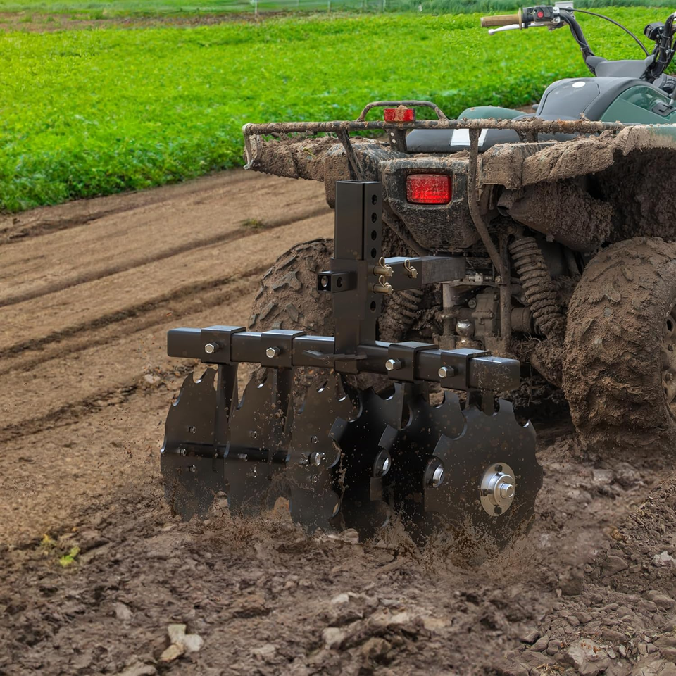 28" Tractor Disc Plow Harrow with 2" Receiver, Pull behind Tiller for ...