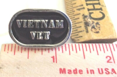Vietnam Vet pin collectible old US military veteran soldier biker vest ...