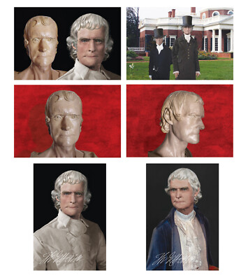 Thomas Jefferson Postcard Pack 6 Cards - Life Mask Founding Fathers ...