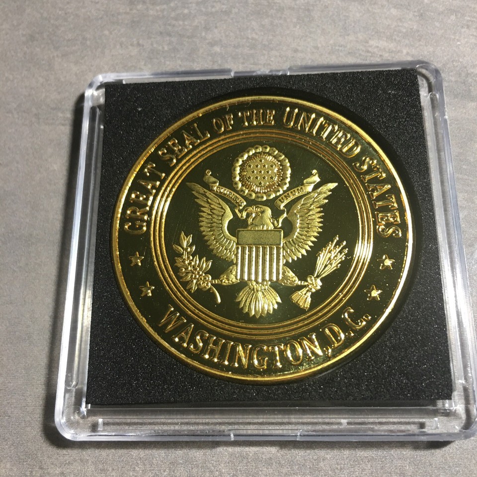 NEW HAMPSHIRE NH 1776 State Seal Colorized Collectible Challenge Coin W ...