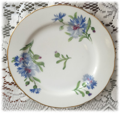 Bread Plate Rossetti Chicago Meadow Belle White with Blue Bachelor ...