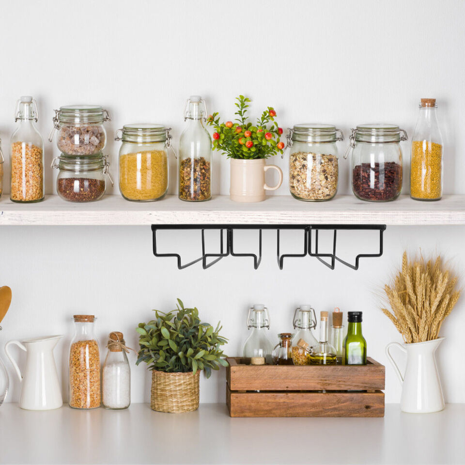 Glass Rack Shelf Wine Glass Drying Rack Bar Glass Holder Wine Glass ...