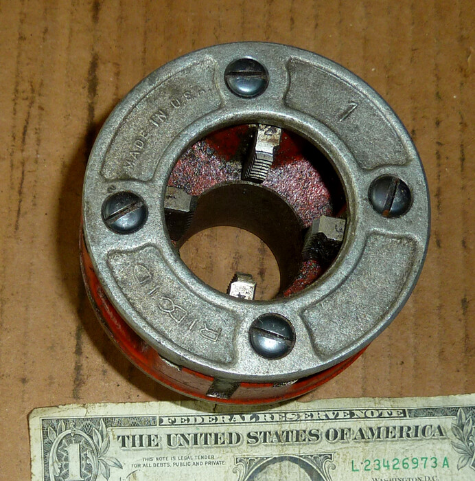 Vintage Ridgid 1" Pipe Threader Die,USA,OO-R,Old Plumber Tool,Clean ...