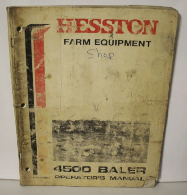 HESSTON OPERATORS MANUAL 4500 BALER | eBay