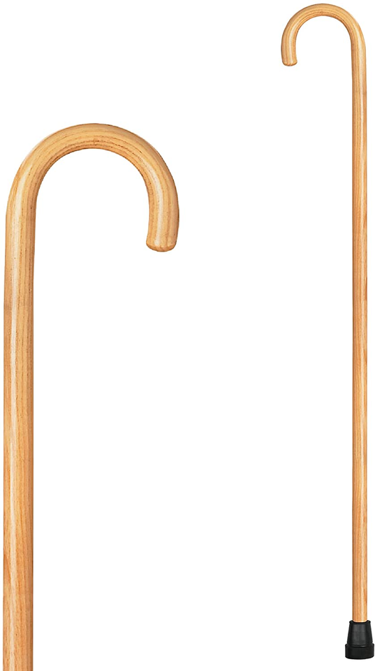 Wooden Walking Cane, round Handle Wood Cane with Natural Ash Finish and ...