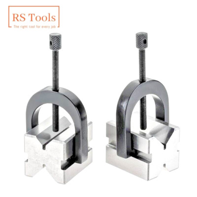 Precision Engineers All Steel V Blocks Clamp Set Vee Block Matched Pair ...