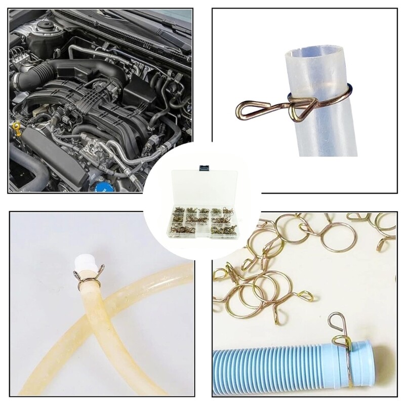 120Pcs Fuels Line Hoses Spring Wire Clip Fastener for Motorcycles ...