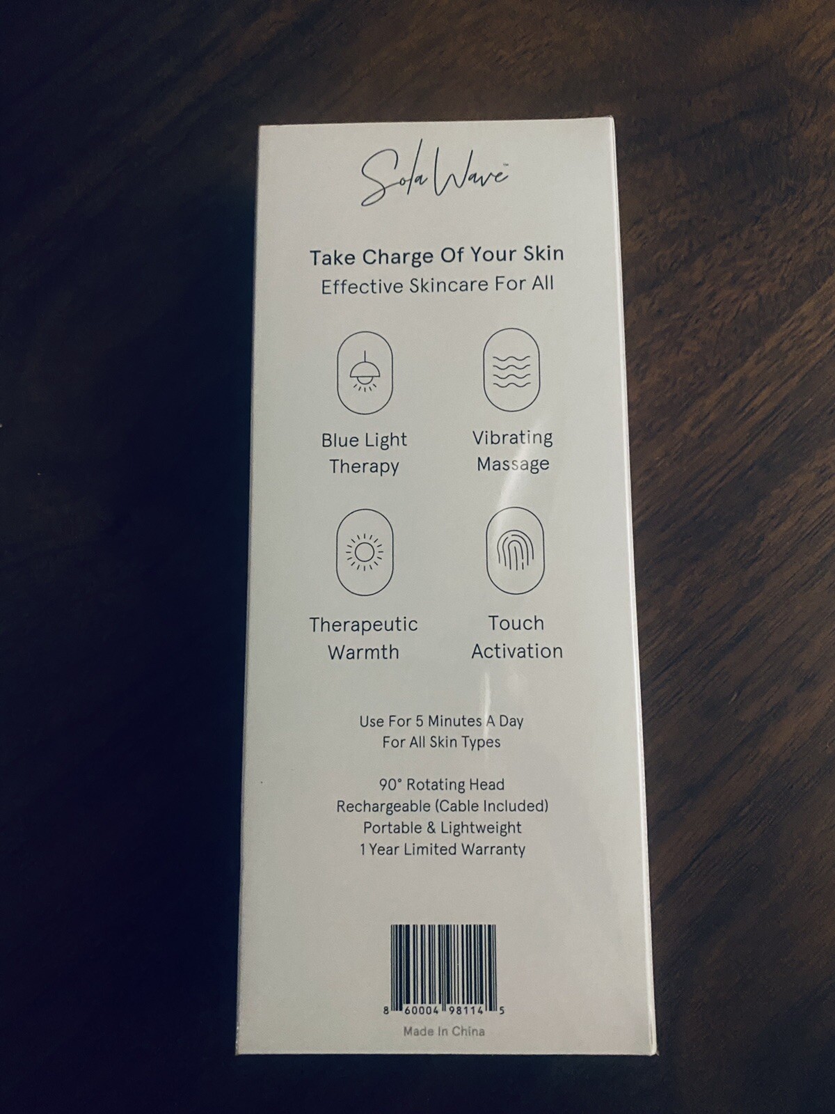 SolaWave Blue Light Therapy Wand Acne Advanced SkinCare Wand New Blue ...