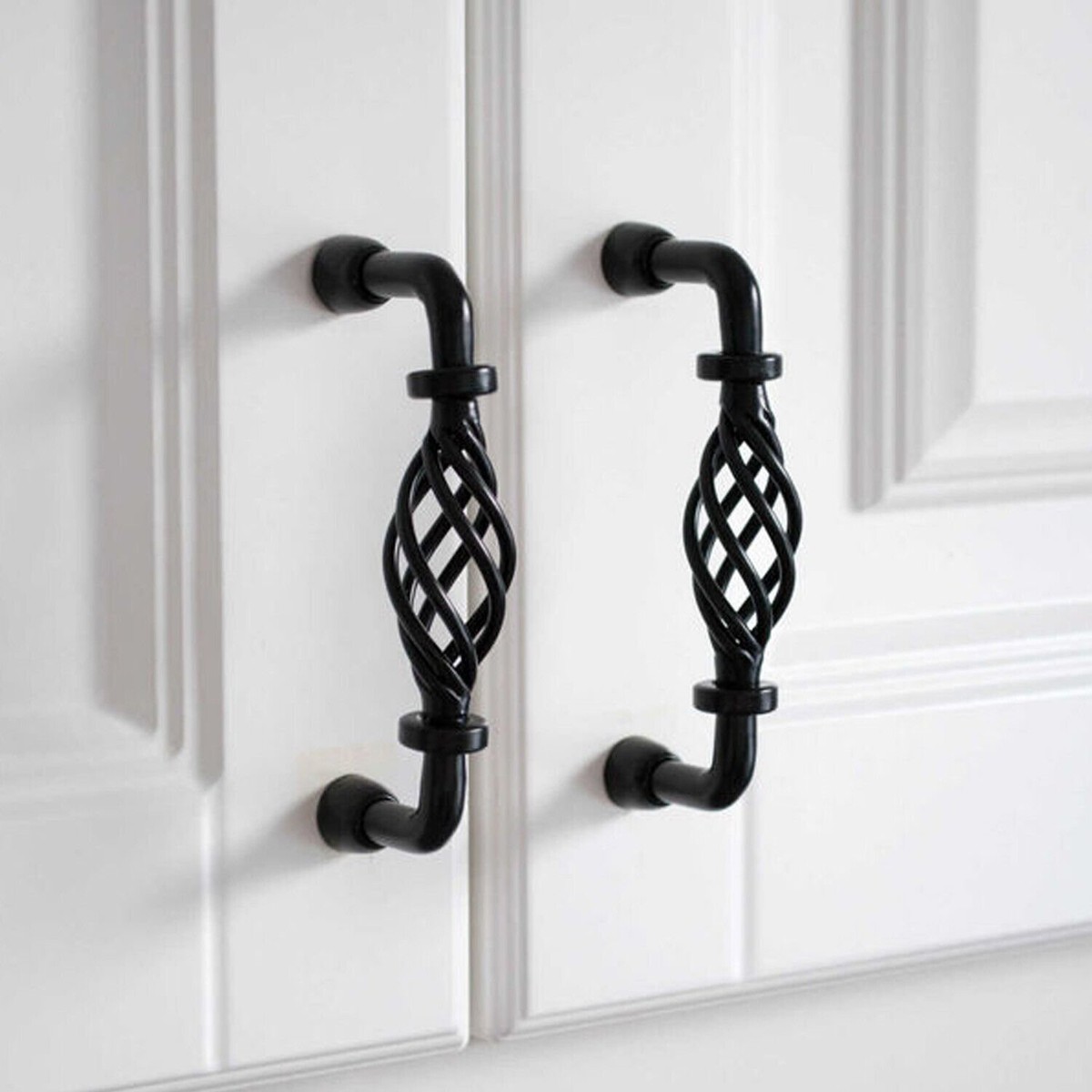 Vintage Cabinet Knobs Vintage Black Shell Door Handles – Zinc Antique ...