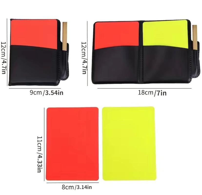 UK Referee Cards Red/Yellow Football Sport Wallet Notebook and Refills ...