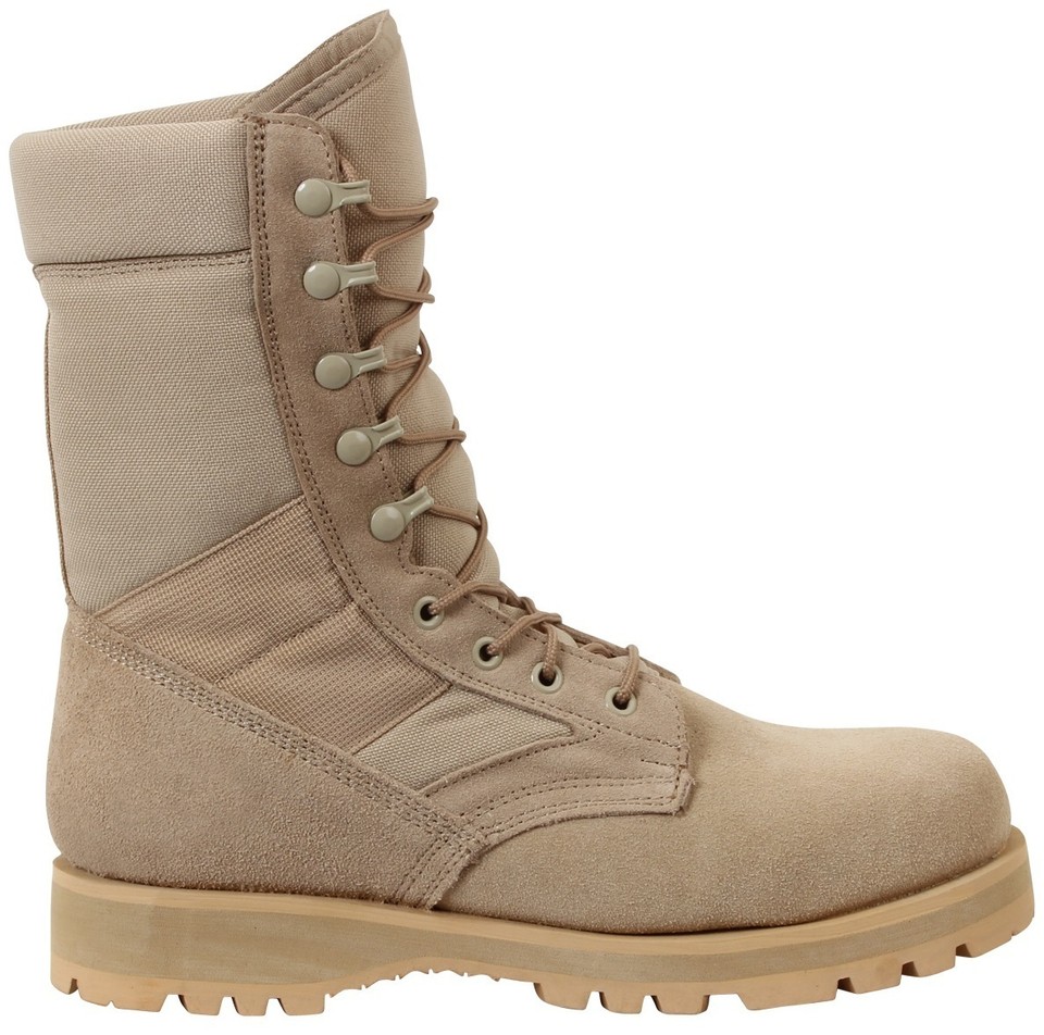 GI Type Desert Tan Boot - Tactical Men's Work Boot with Sierra Lug Sole ...