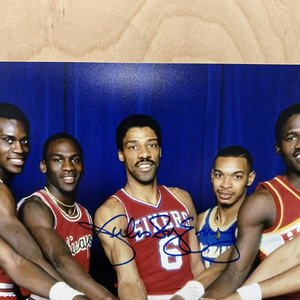 Michael Jordan Julius Erving 12x22 Signed Autographed Photo Basketball ...