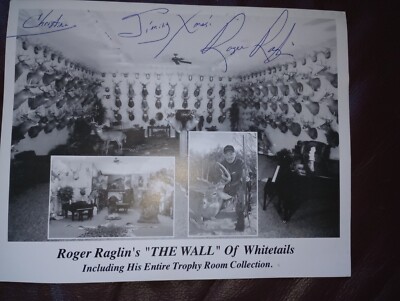 Roger Raglin Autographed Photo "The Wall of Whitetails" Trophy Room ...