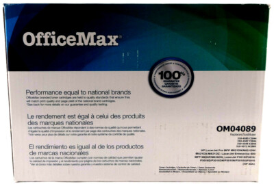 OfficeMax CE255A 55A Remanufactured Black Toner Cartridge Free Shipping ...