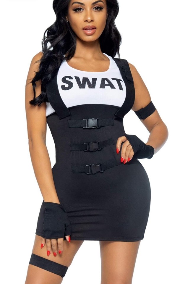 NIP Sexy Skimpy Leg Avenue Sultry SWAT Officer Halloween Costume ...