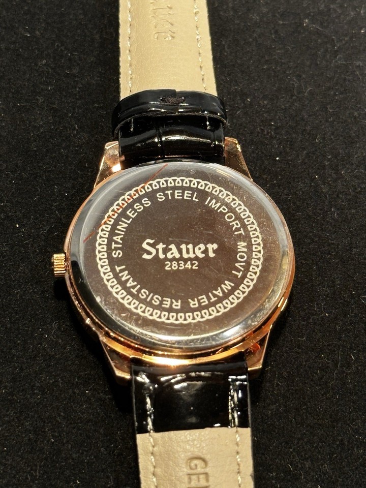 Brand New Stauer Womens Sirene 28342 Rose Gold w/ Crystals Watch w/ Leather Band | eBay