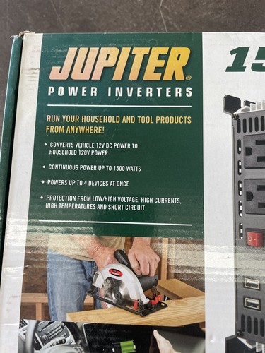 Jupiter Power Inverters 1500Watt 3000 Watt Peak Model 63432 NOB ...