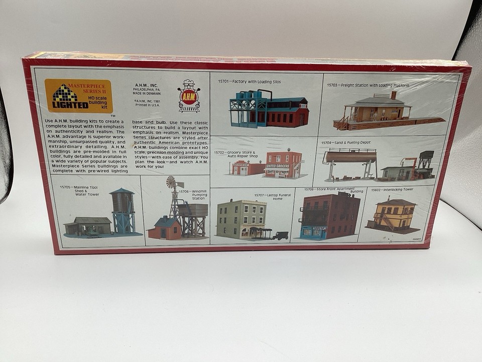 AHM 15702 HO Auto Repair Shop & Grocery Store Building Kit NEW | eBay