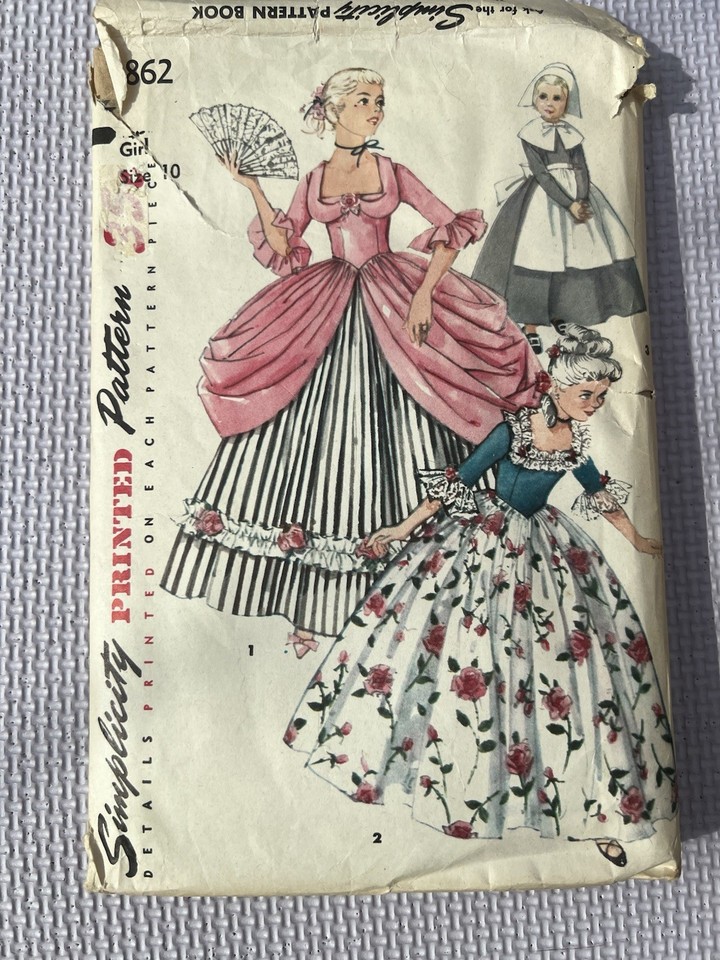 Colonial & Pilgrims Costumes To Sew For Young Girl Reenactor # 4862 ...