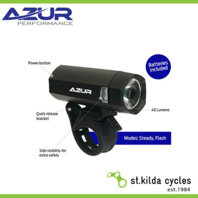 Azur Bike/Cycling Head Light - Blaze 40 Lumens - Front Light | eBay