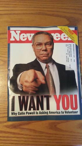APRIL 28 1997 NEWSWEEK MAGAZINE - COLIN POWELL- I WANT YOU TO VOLUNTEER ...
