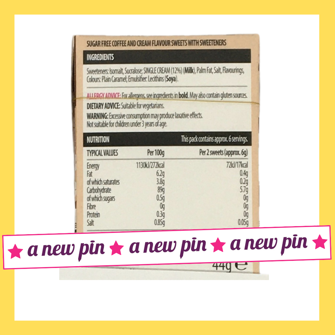 DOMINION Creamy Cappuccino Sugar Free Sweets 44g 12 Boxes Aldi ...