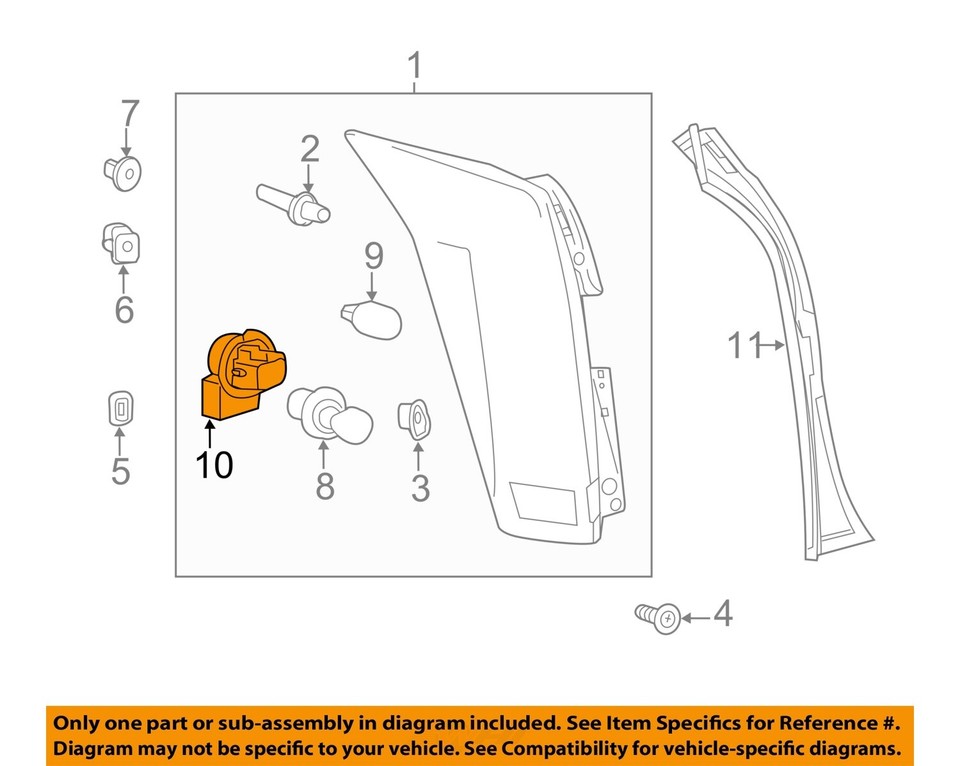 GM OEM 10-21 Equinox,SRX Rear Lamps Tail Lamps-Socket 84247113 | eBay