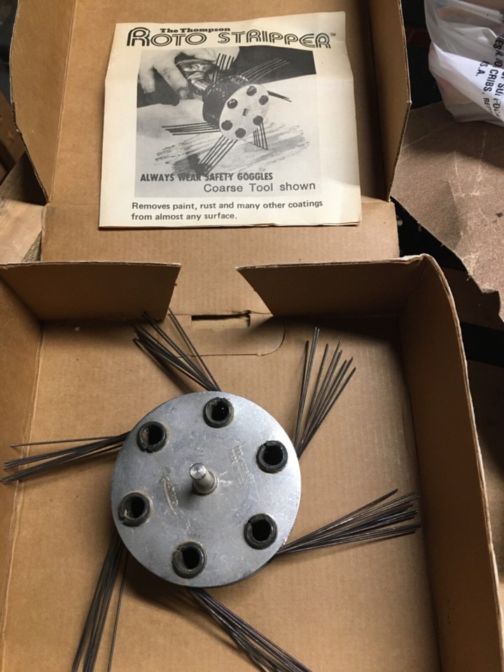 Thompson Roto Stripper Coarse & Fine Drill Attachment Paint Rust ...