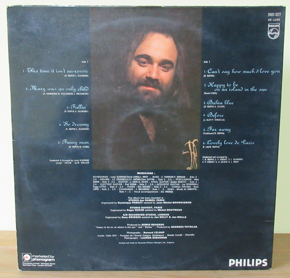 Demis Roussos – Happy To Be... - UK 1976 - Philips – 9101 027 - Vinyl ...
