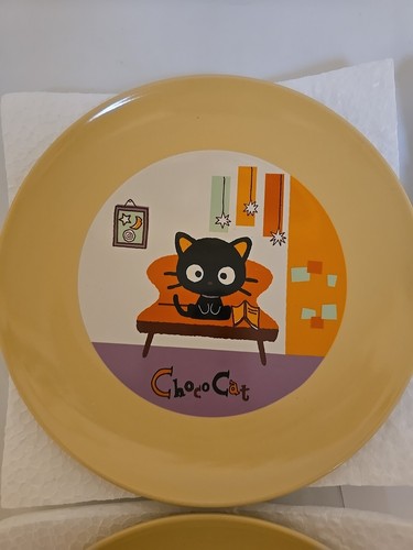 Set Of 4 RARE Sanrio Chococat Ceramic Plate Dish Hello Kitty Kawaii ...