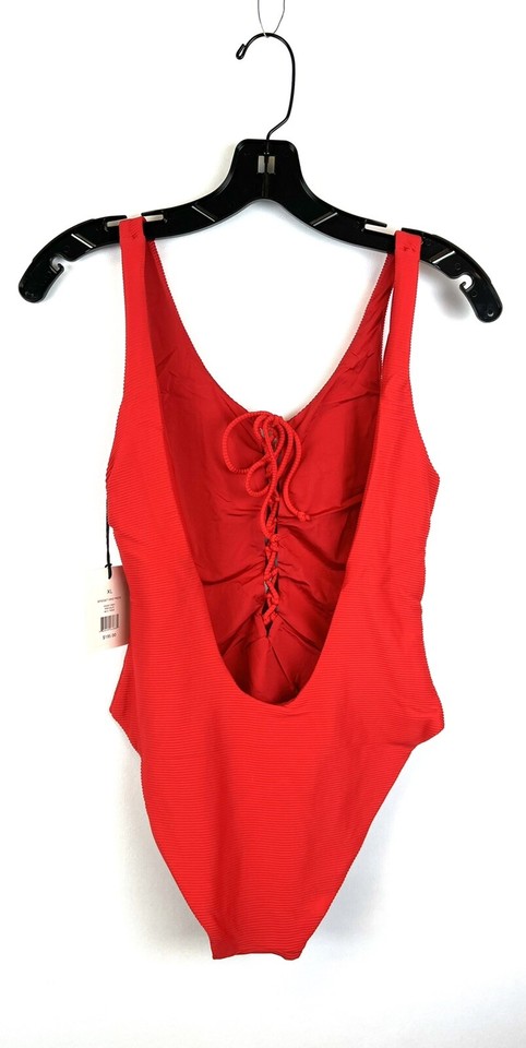 Onia Women’s Bridget Red Low Back One Piece Swimsuit Size XL | eBay