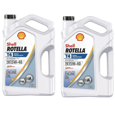 Shell Motor Oil Rotella T4 15W40 Heavy Duty Diesel Truck Tractor 1gl ...