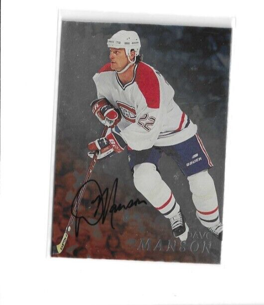 1998-99 Be A Player Dave Manson Autograph Card #67 Canucks | eBay
