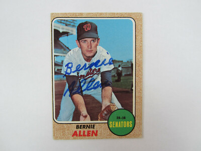 1968 Topps # 548 Bernie Allen Autograph Signed Card (MB) Washington ...