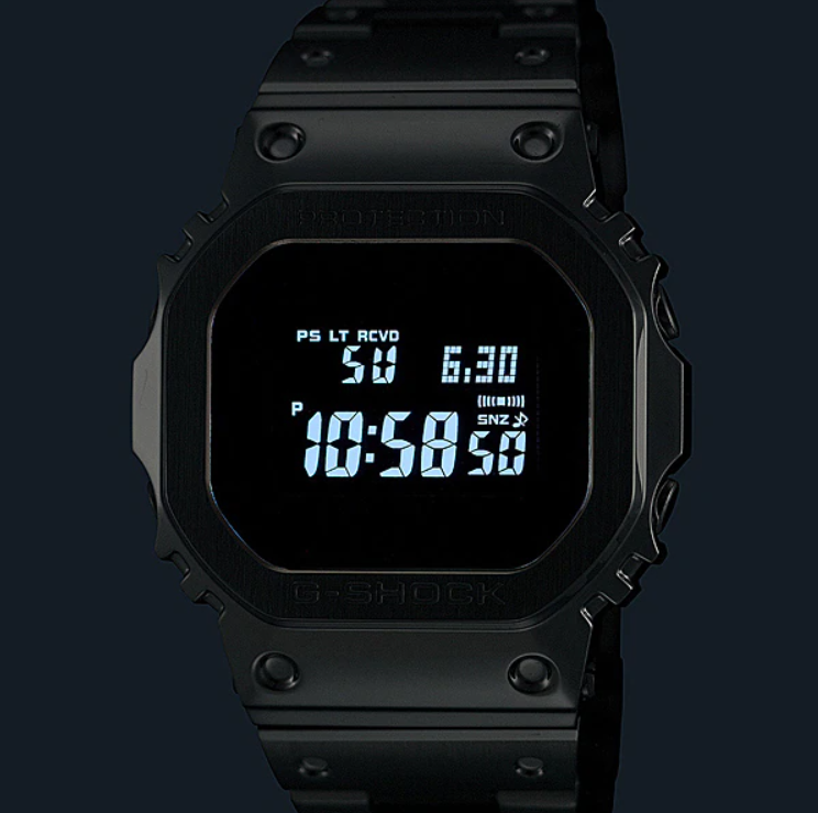 Casio G-Shock GMW-B5000D-2JF Full Metal Blue Accent Bluetooth Solar ...