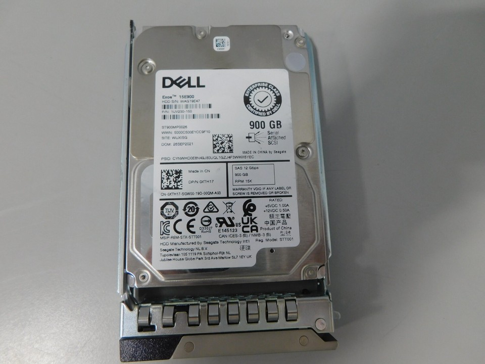 ST900MP0026 Dell 900GB SAS 15k 2.5" 12G HDD XTH17 Seagate in 3.5” Caddy ...