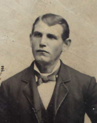 YOUNG DAPPER MAN WITH VACUOUS LOOK, VINTAGE TINTYPE | eBay
