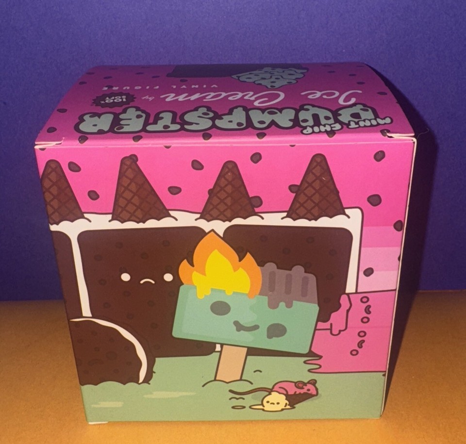 100% Soft Dumpster Fire - Mint Chip Ice Cream Vinyl Figure NEW | eBay