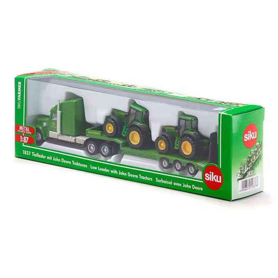 1:87 Siku 1837/1805 Farmer John Deere/New Holland Tractors Trailer ...