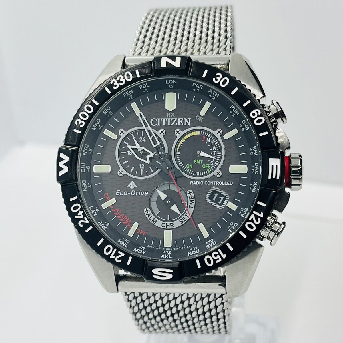 Citizen Men's Promaster Navihawk Sapphire / Mesh Band Watch Citizen Men's Promaster Navihawk Sapphire / Mesh Band Watch